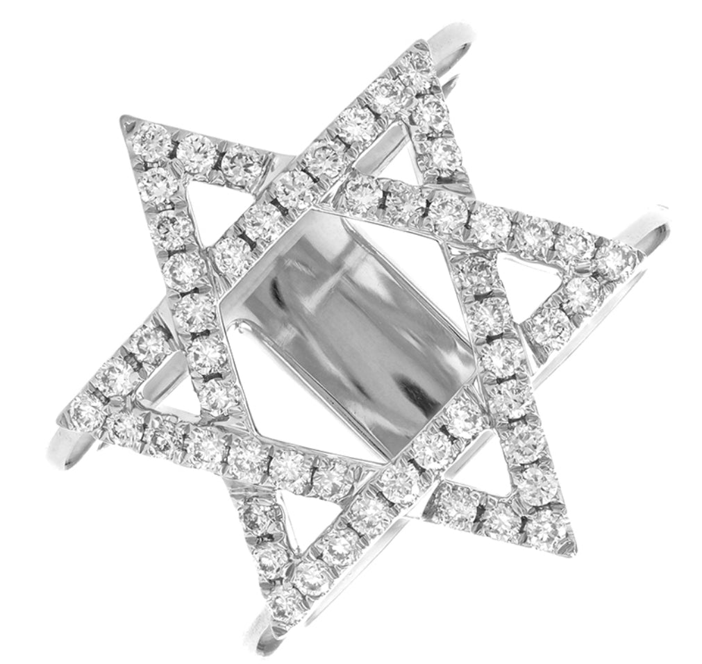 Large Star of David Diamond Ring – Suzy B Jewelry