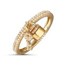Double Pave Band with Lock & Key – Suzy B Jewelry